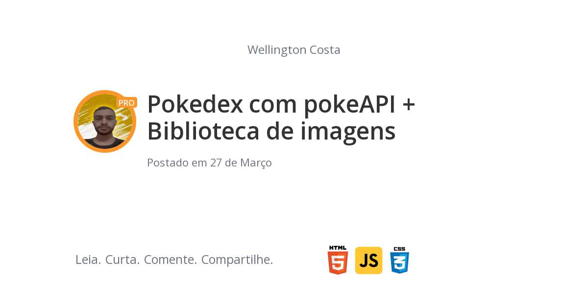 Pokedex com pokeAPI + Biblioteca de imagens