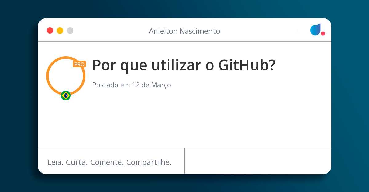 Por que utilizar o GitHub?