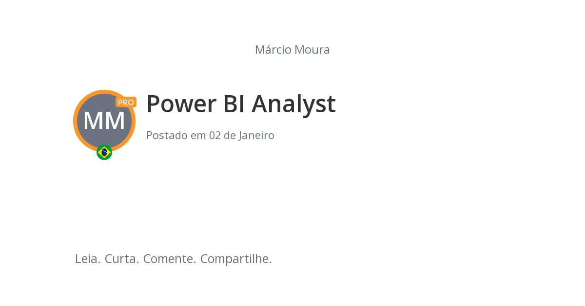 Power BI Analyst