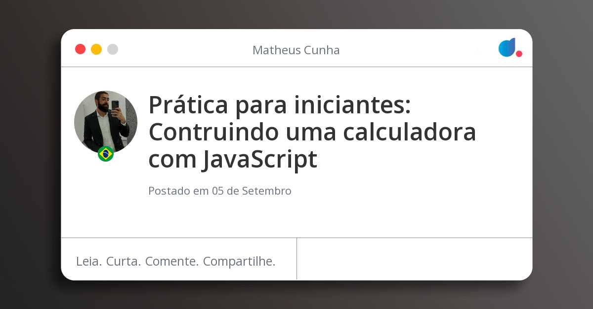 Prática para iniciantes: Contruindo uma calculadora com JavaScript