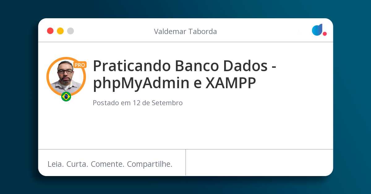 Praticando Banco Dados - phpMyAdmin e XAMPP