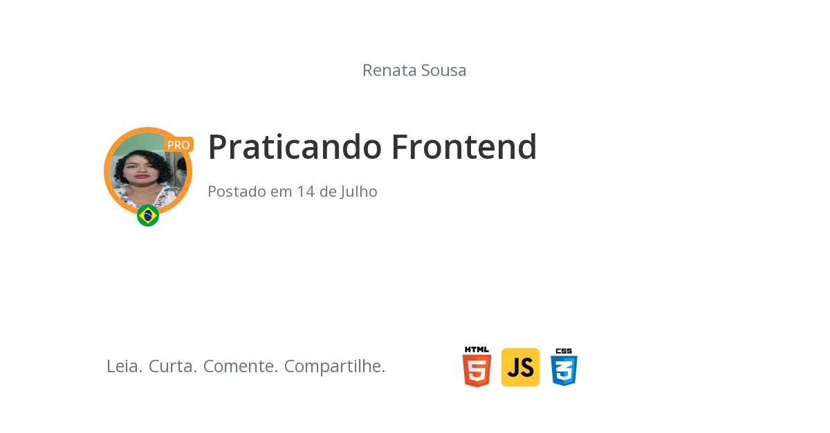 Praticando Frontend