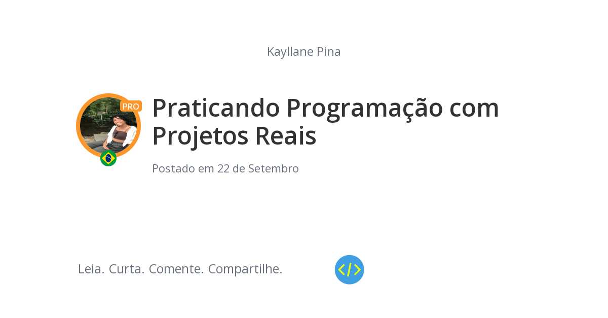 Praticando Programação com Projetos Reais