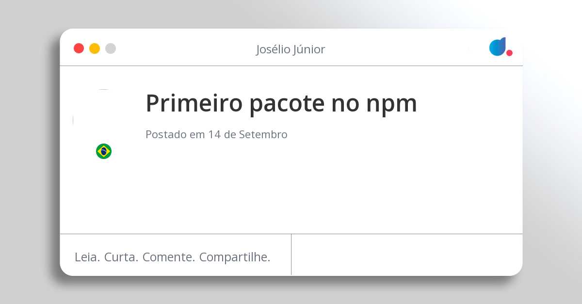 Primeiro pacote no npm
