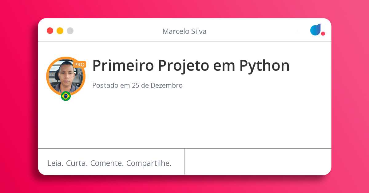 Primeiro Projeto em Python