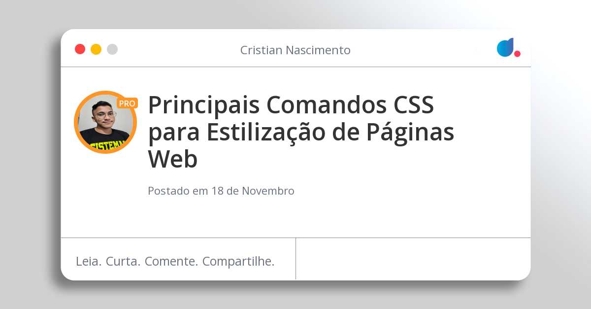 Principais Comandos CSS para Estilização de Páginas Web