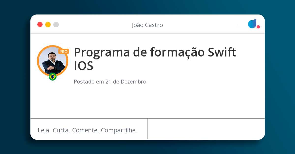 Programa de formação Swift IOS Programa de formação Swift IOS