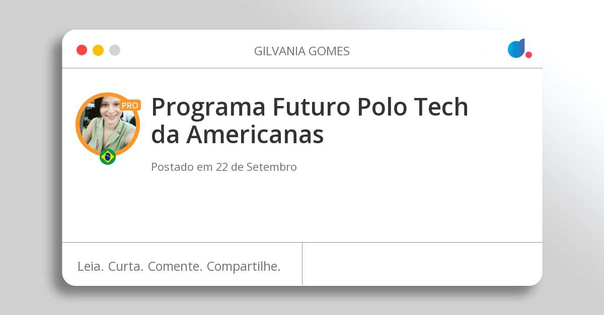 Programa Futuro Polo Tech da Americanas