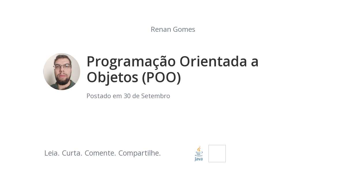 Programação Orientada A Objetos Poo