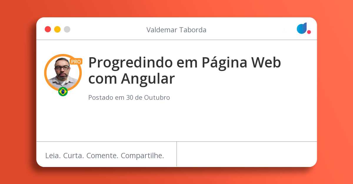 Progredindo em Página Web com Angular