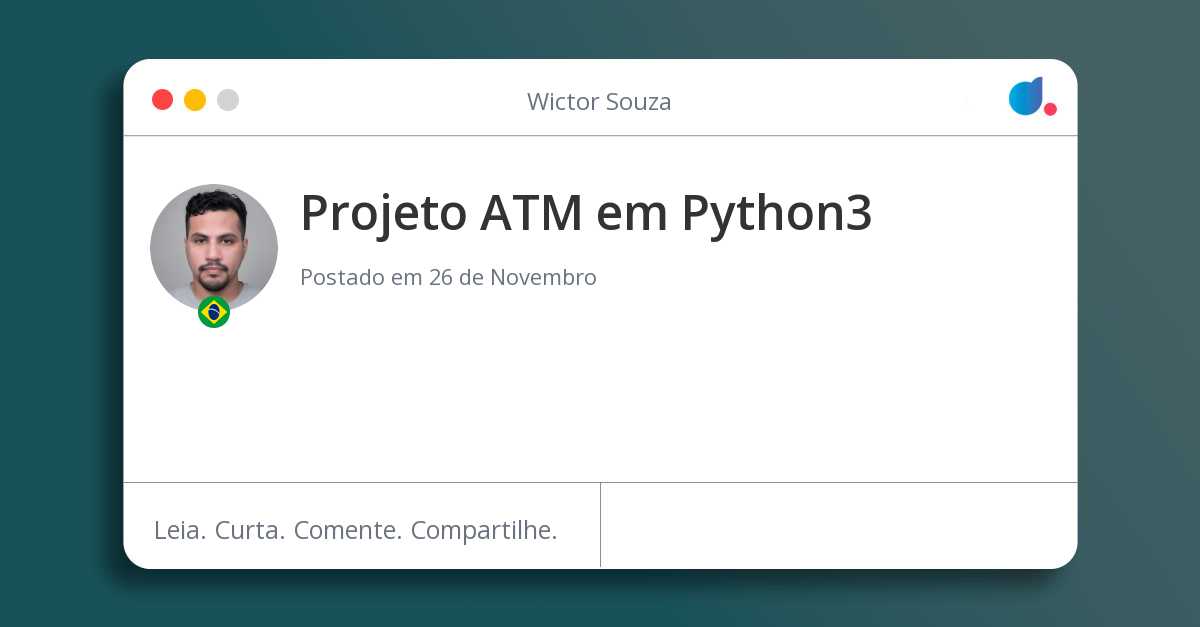 Projeto ATM em Python3