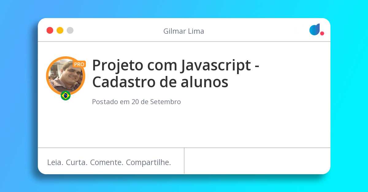 Projeto com Javascript - Cadastro de alunos
