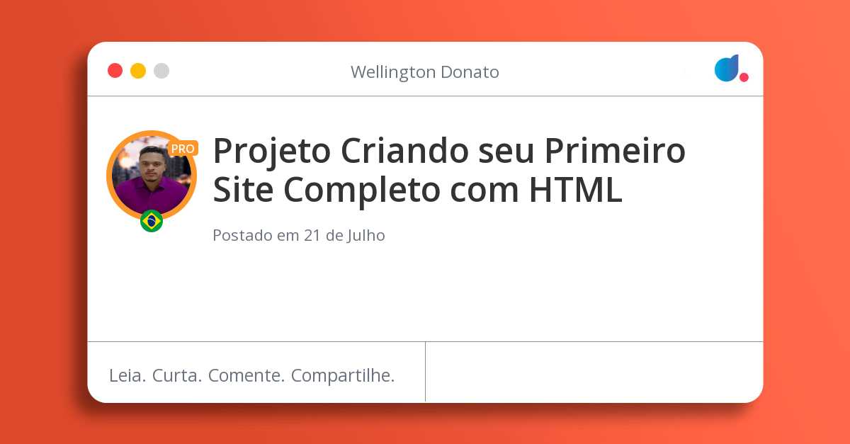 Projeto Criando seu Primeiro Site Completo com HTML