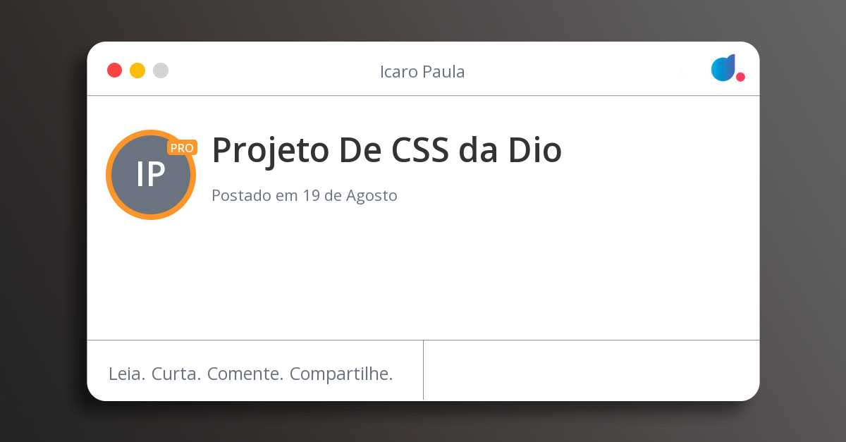 Projeto De Css Da Dio 