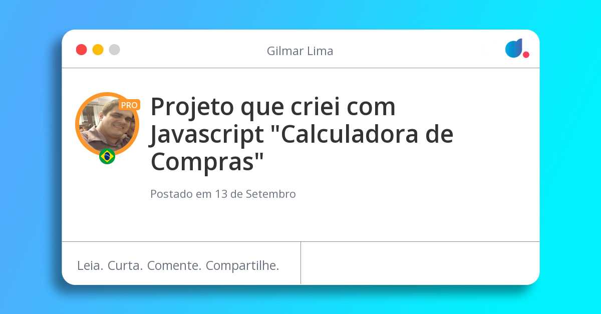 Projeto que criei com Javascript "Calculadora de Compras"