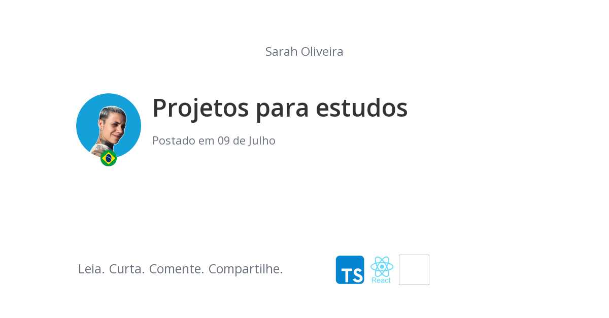 Projetos para estudos