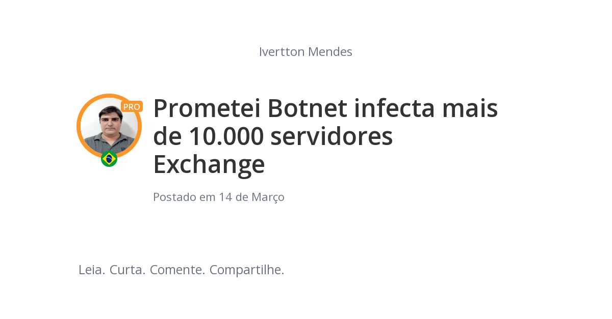 Prometei Botnet infecta mais de 10.000 servidores Exchange