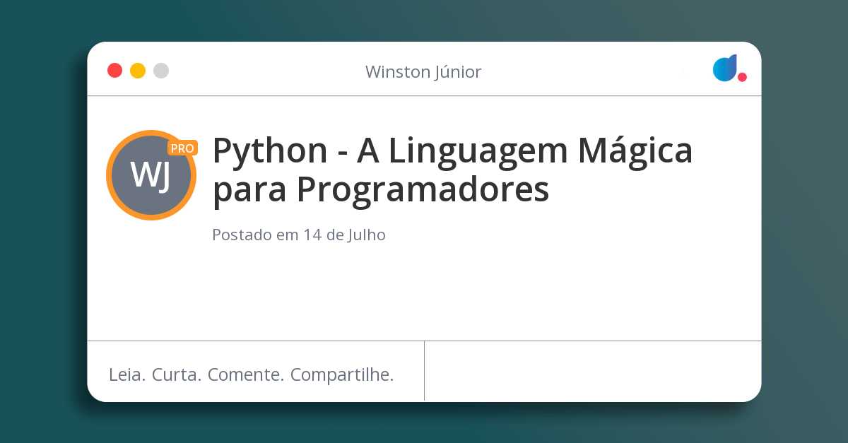 Python - A Linguagem Mágica para Programadores