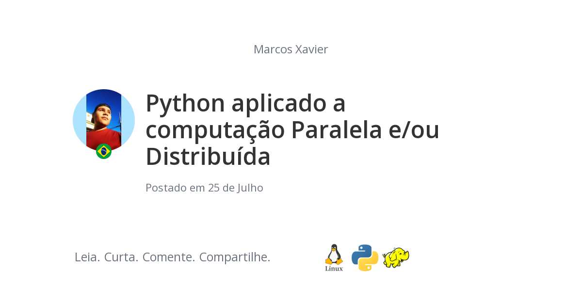 Python aplicado a computação Paralela e/ou Distribuída