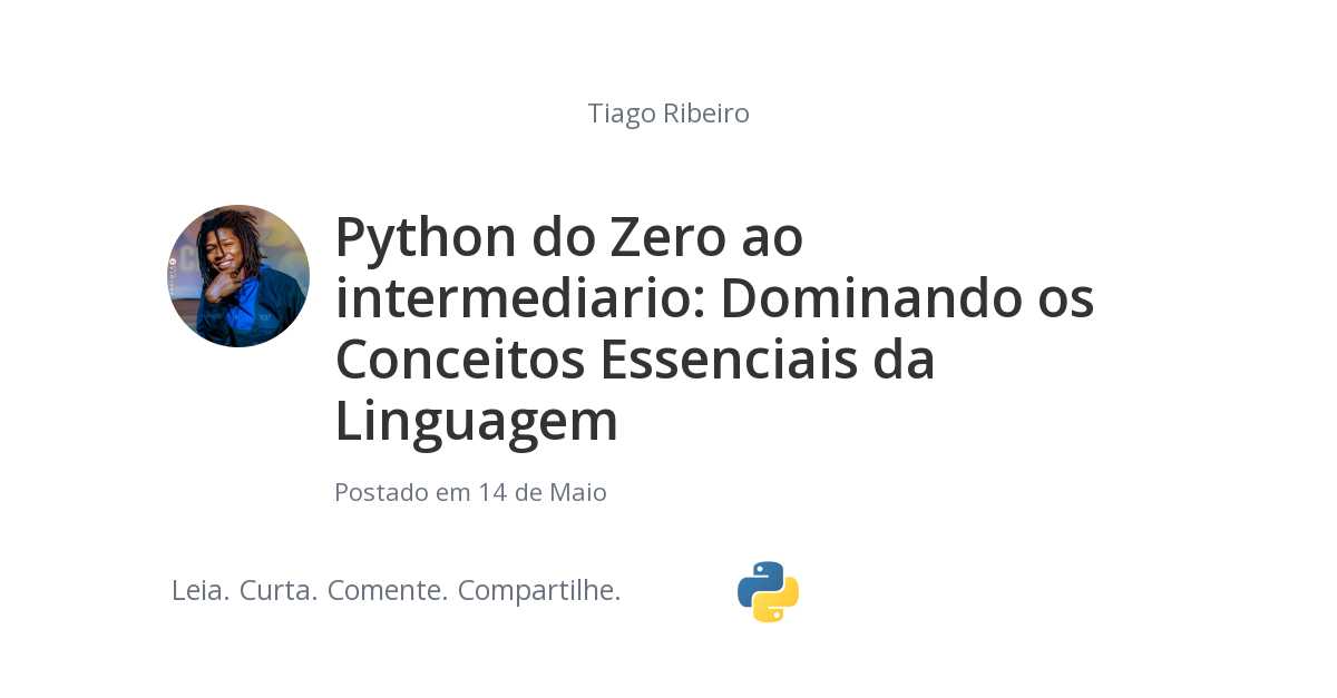 Python do Zero ao intermediario: Dominando os Conceitos Essenciais da ...