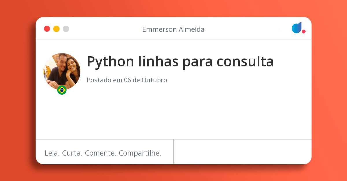 Python linhas para consulta