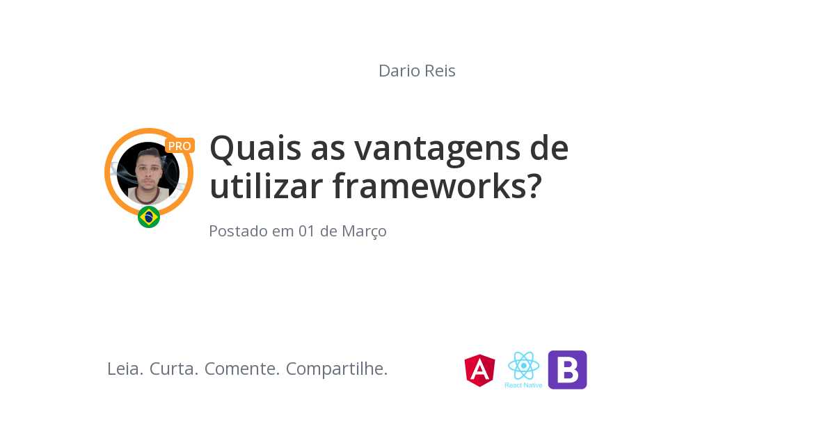 Quais as vantagens de utilizar frameworks?