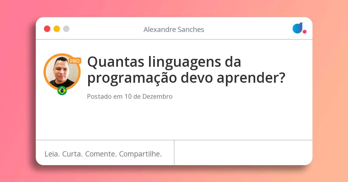 Quantas linguagens da programação devo aprender?