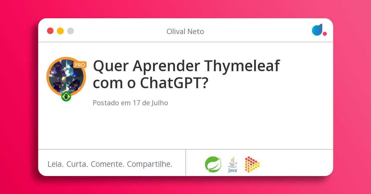 Quer Aprender Thymeleaf com o ChatGPT?