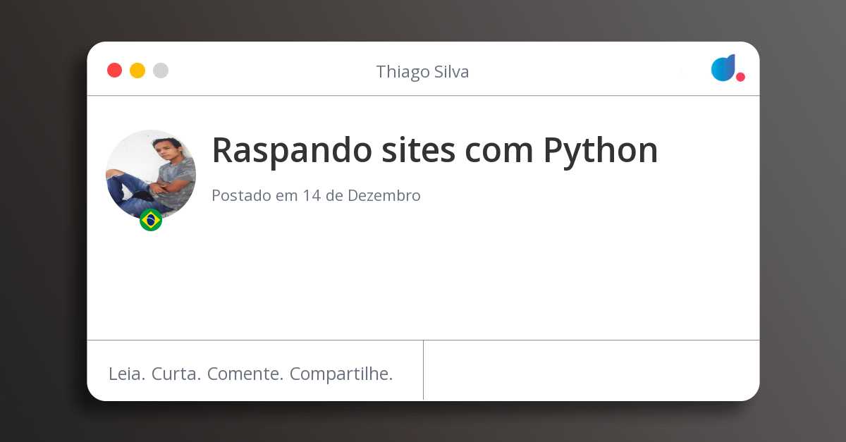 Raspando sites com Python | Thiago Silva | Python | DIO