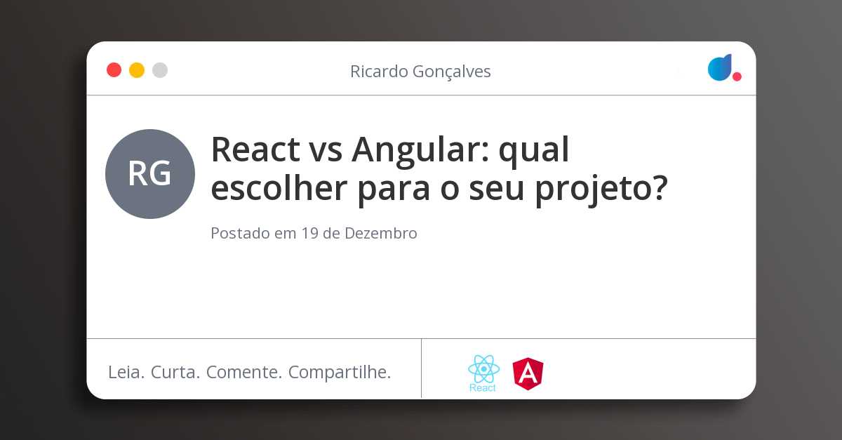 React vs Angular: qual escolher para o seu projeto?