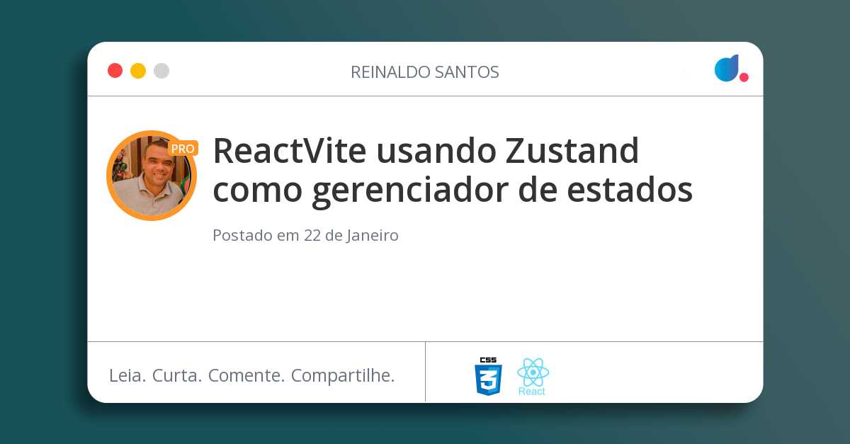 ReactVite usando Zustand como gerenciador de estados