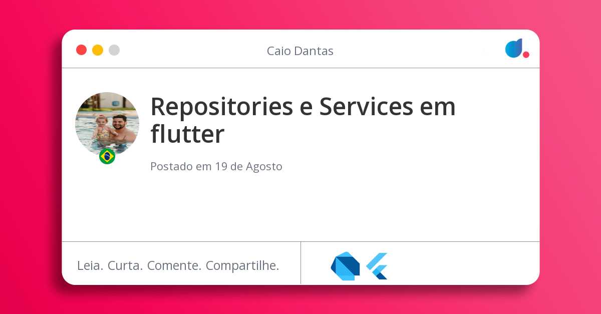 Repositories e Services em flutter