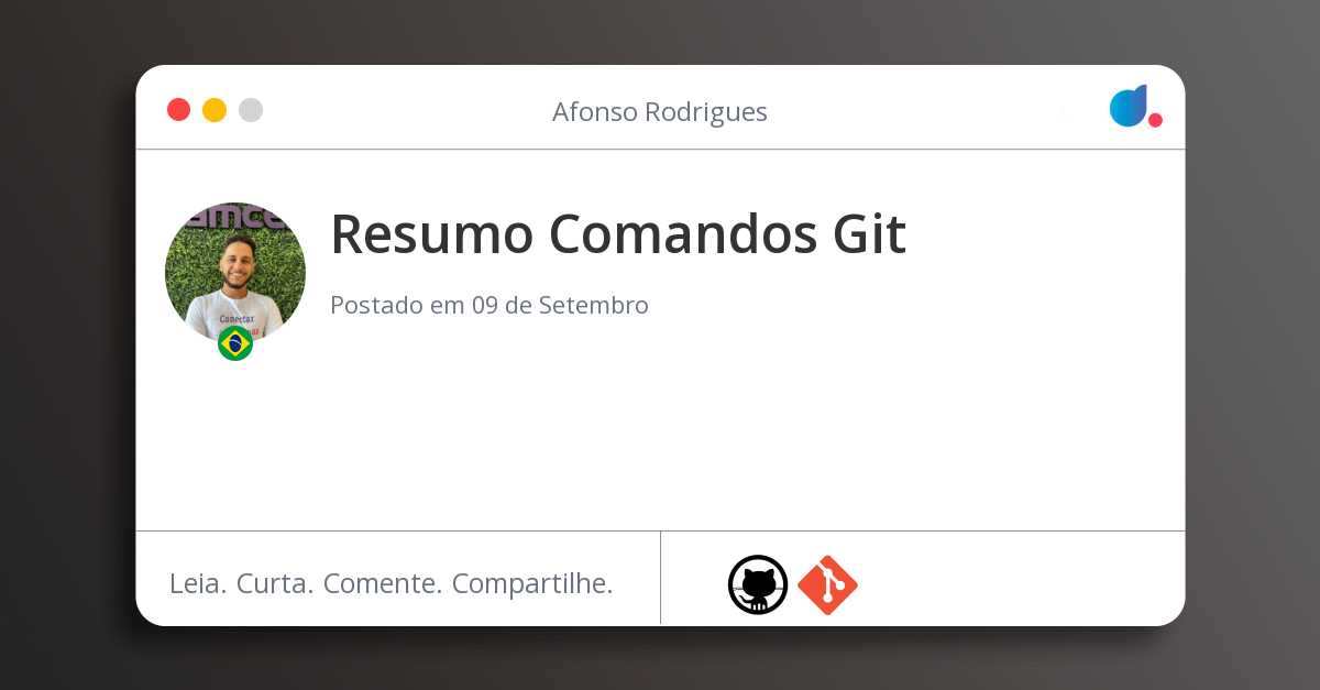 Resumo Comandos Git Resumo Comandos Git