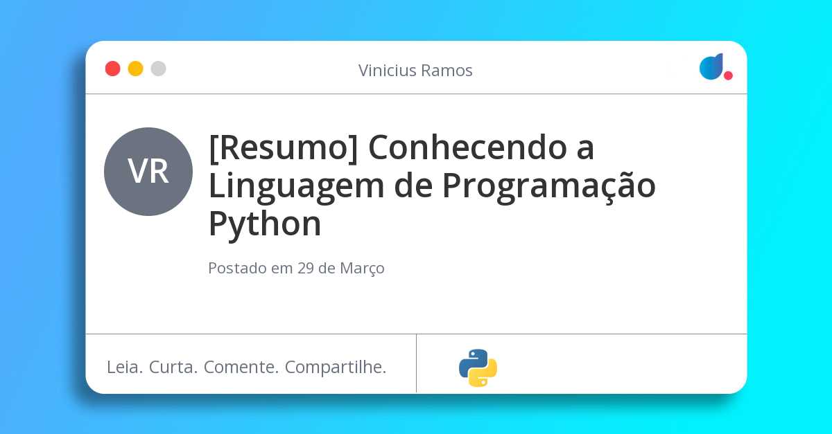 [Resumo] Conhecendo a Linguagem de Programação Python