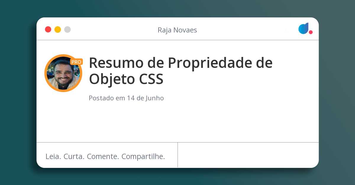 Resumo de Propriedade de Objeto CSS