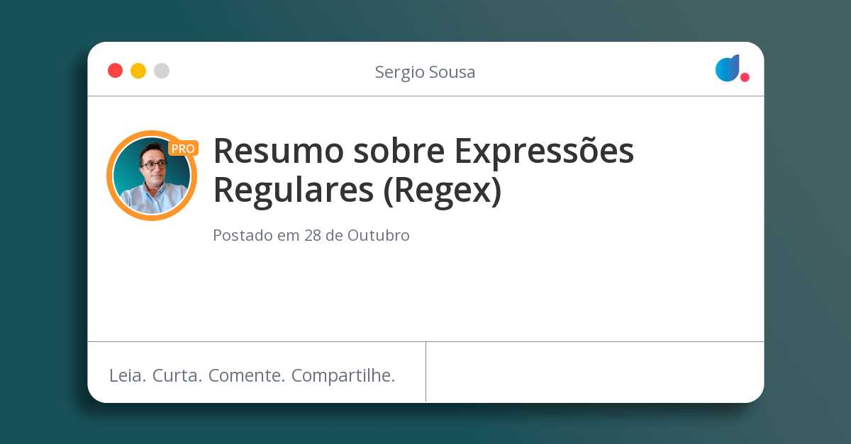 Resumo sobre Expressões Regulares (Regex)