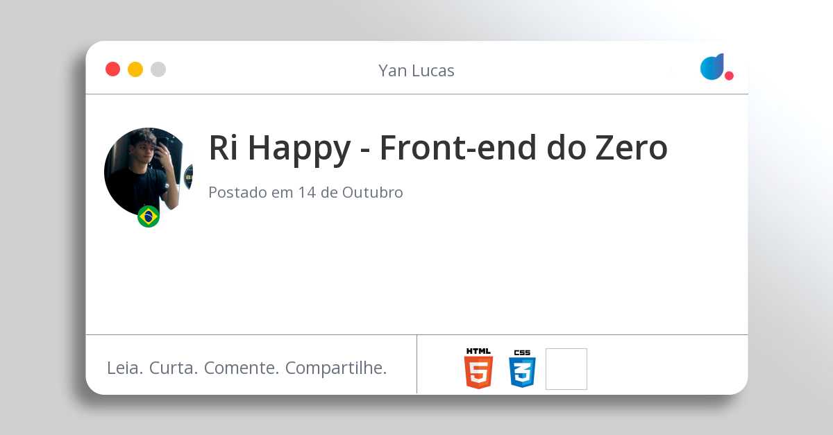 Ri Happy - Front-end do Zero