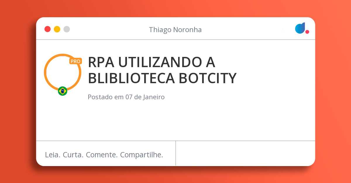 RPA UTILIZANDO A BIBLIOTECA BOTCITY