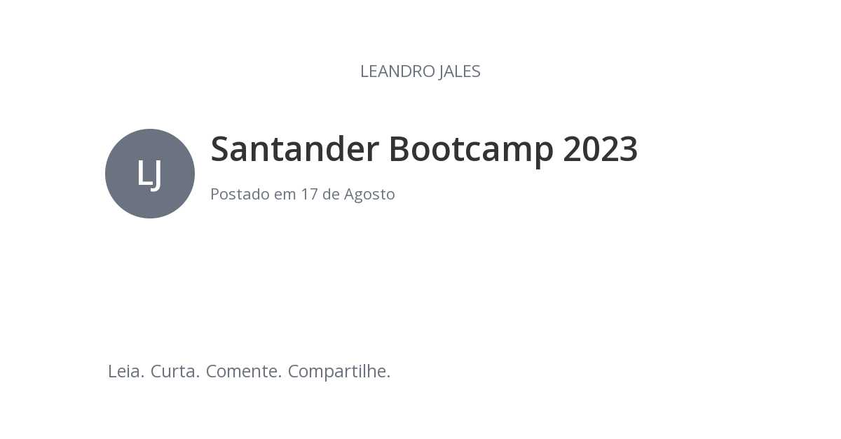 Santander Bootcamp 2023