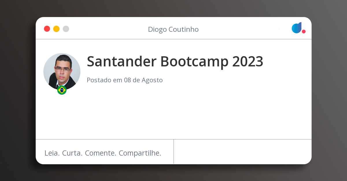 Santander Bootcamp 2023 | Diogo Coutinho | SQL | Java | Angular | DIO