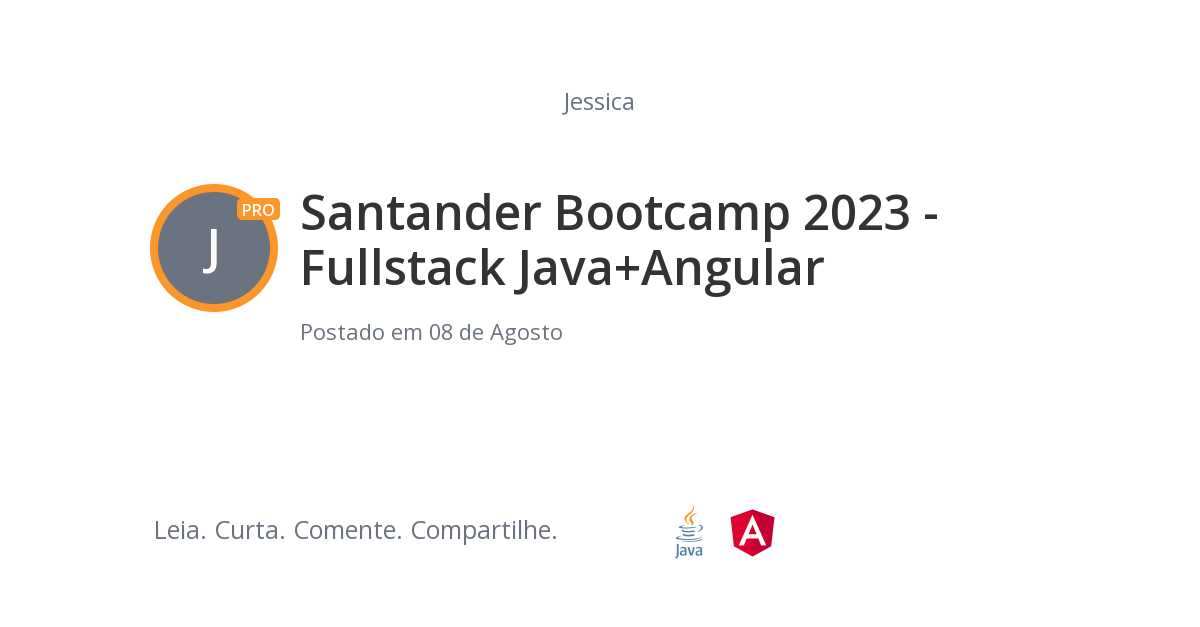 Santander Bootcamp 2023 - Fullstack Java+Angular