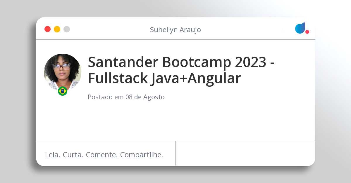 Santander Bootcamp 2023 - Fullstack Java+Angular
