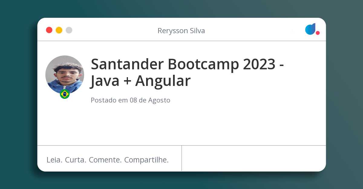 Santander Bootcamp 2023 - Java + Angular