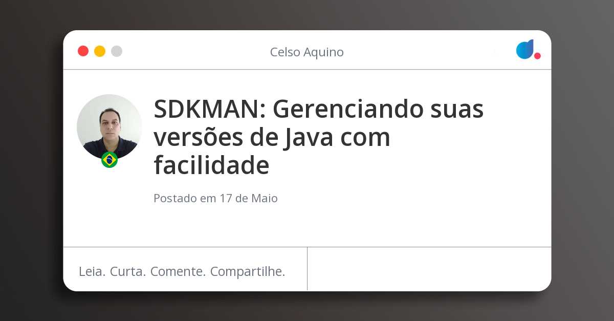 Sdkman Gerenciando Suas Versões De Java Com Facilidade
