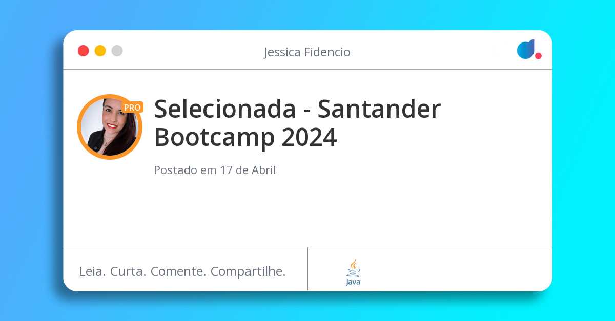 Selecionada - Santander Bootcamp 2024