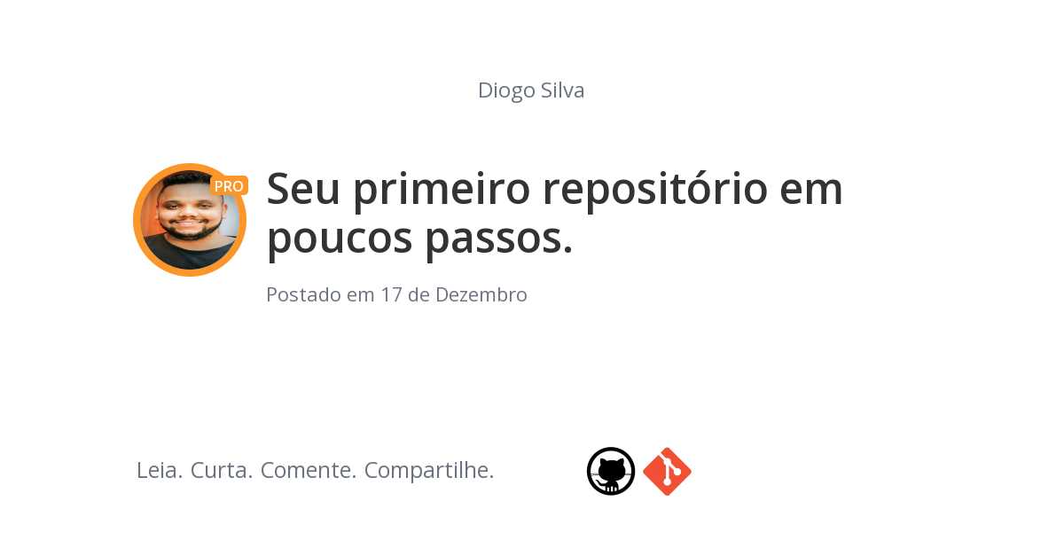 Seu primeiro repositório em poucos passos.