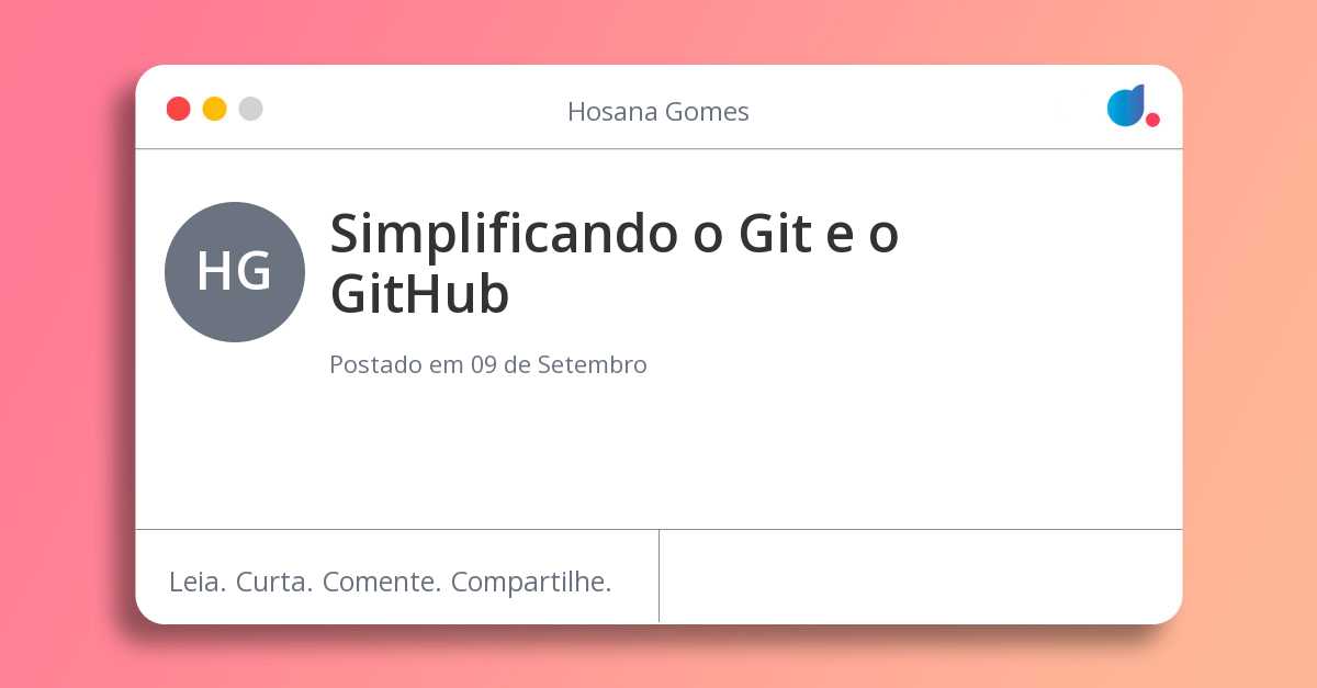 Simplificando o Git e o GitHub