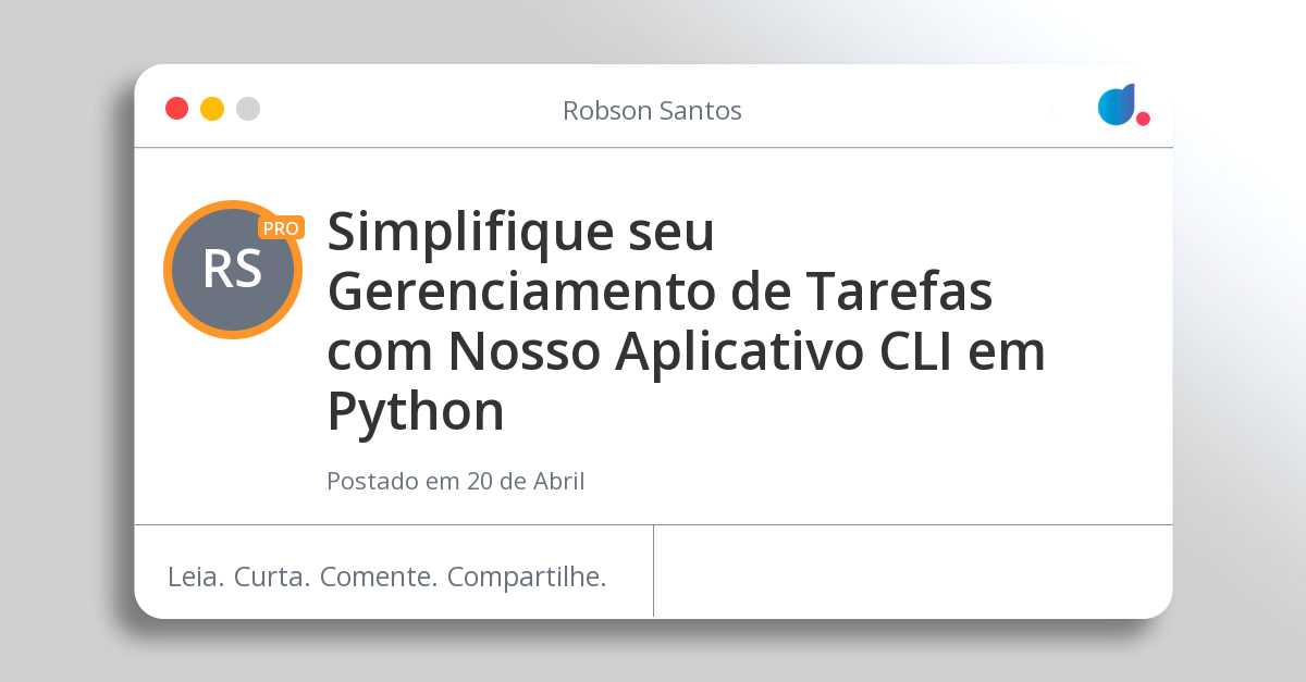 Simplifique seu Gerenciamento de Tarefas com Nosso Aplicativo CLI em Python