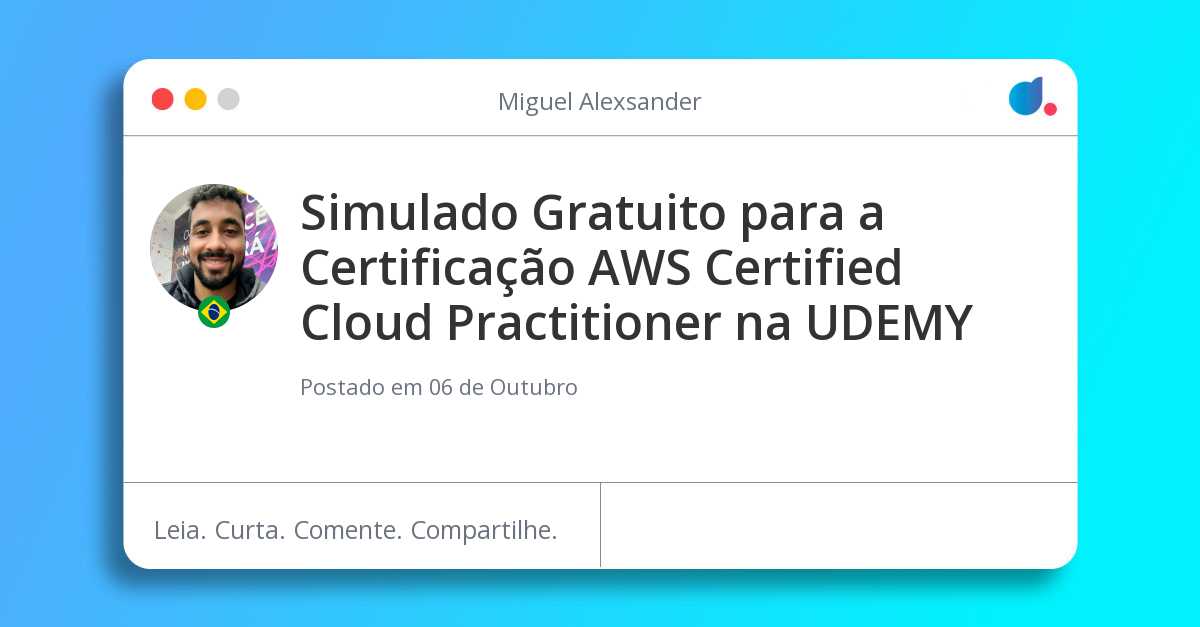 Simulado Gratuito para a Certificação AWS Certified Cloud Practitioner ...