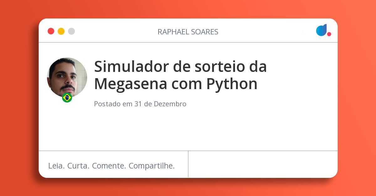 Simulador de sorteio da Megasena com Python